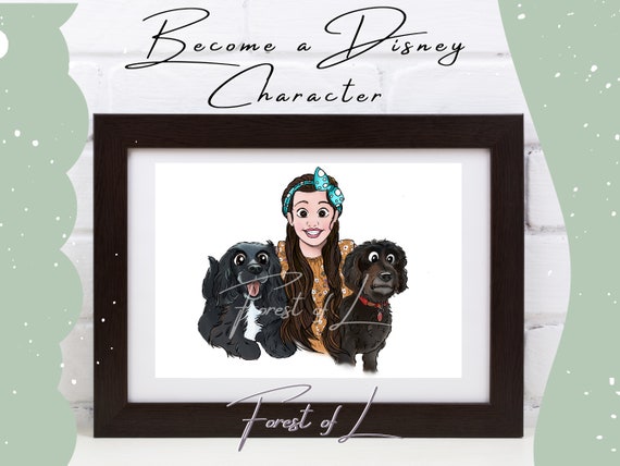 Custom Disney Character Portrait Digital Art Commission - Etsy