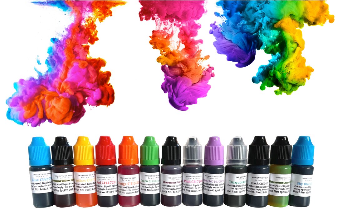 Soap and Bath Bomb Cosmetic Water Soluble Liquid Dyes Colours Color ...