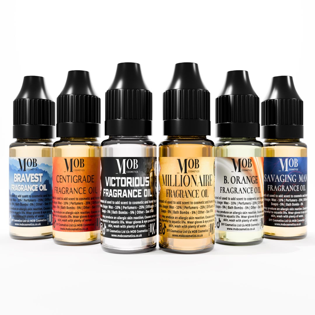6 X 10ml Mens Masculine Fragrance Oil Set | Candle Scent Oils ...