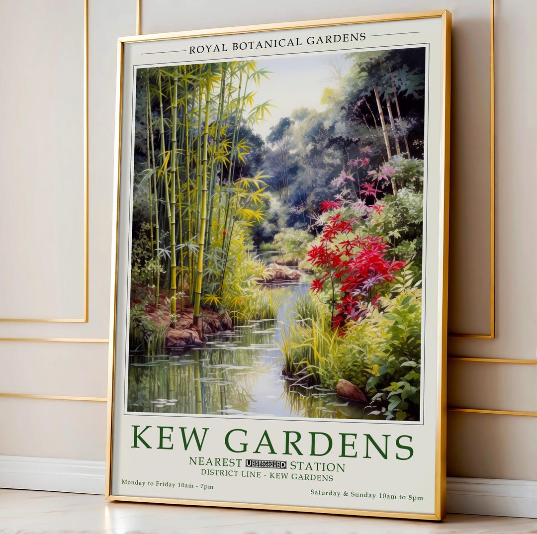 Kew Gardens Poster, Kew Gardens Print, Botanical Prints, Kew Gardens ...