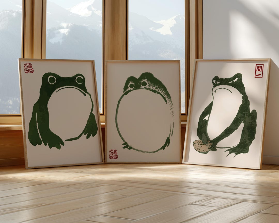 Japanese Frog Prints, Hoji Frogs, Matsumoto Hoji Prints, Japanese ...
