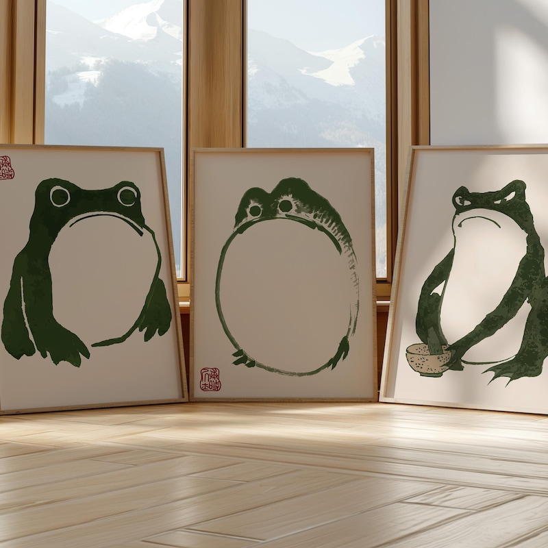 Vintage Japanese Print Set - Etsy UK