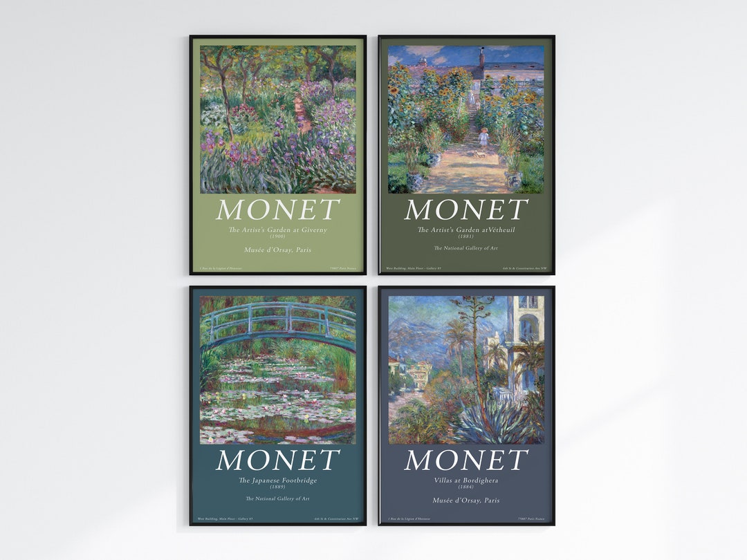 Monet Poster Collection, Claude Monet, Waterlily, Wall Art ...