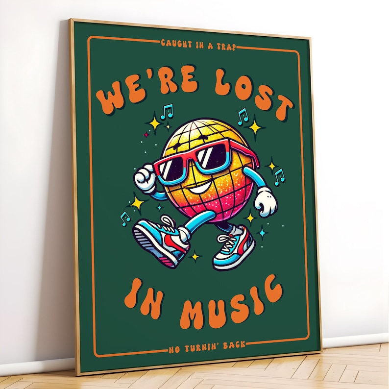 Lost in Music Poster Print Artwork, Music Lyrics Print, Pop Culture ...