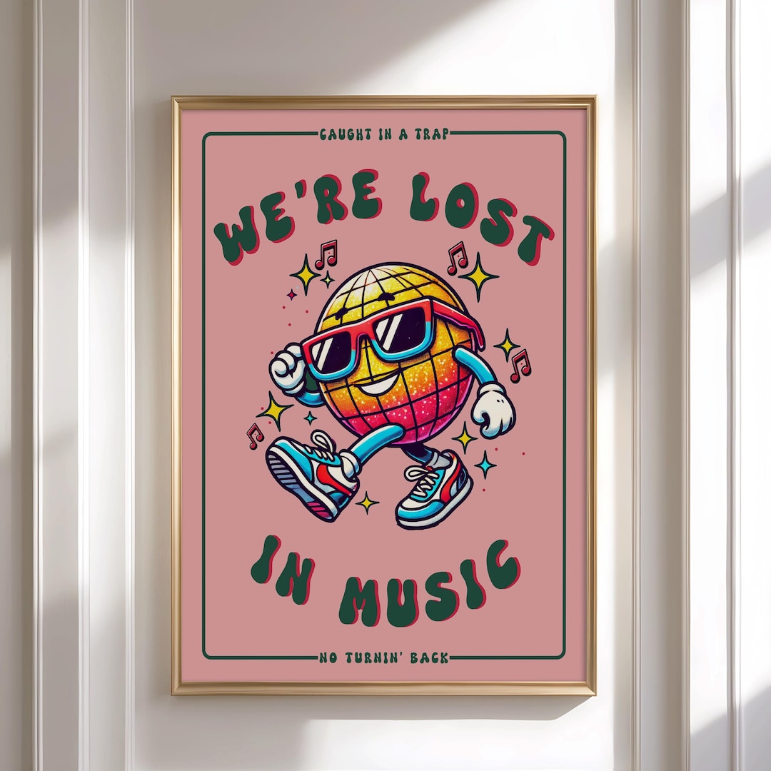 Lost in Music Poster Print Artwork, Music Lyrics Print, Pop Culture ...