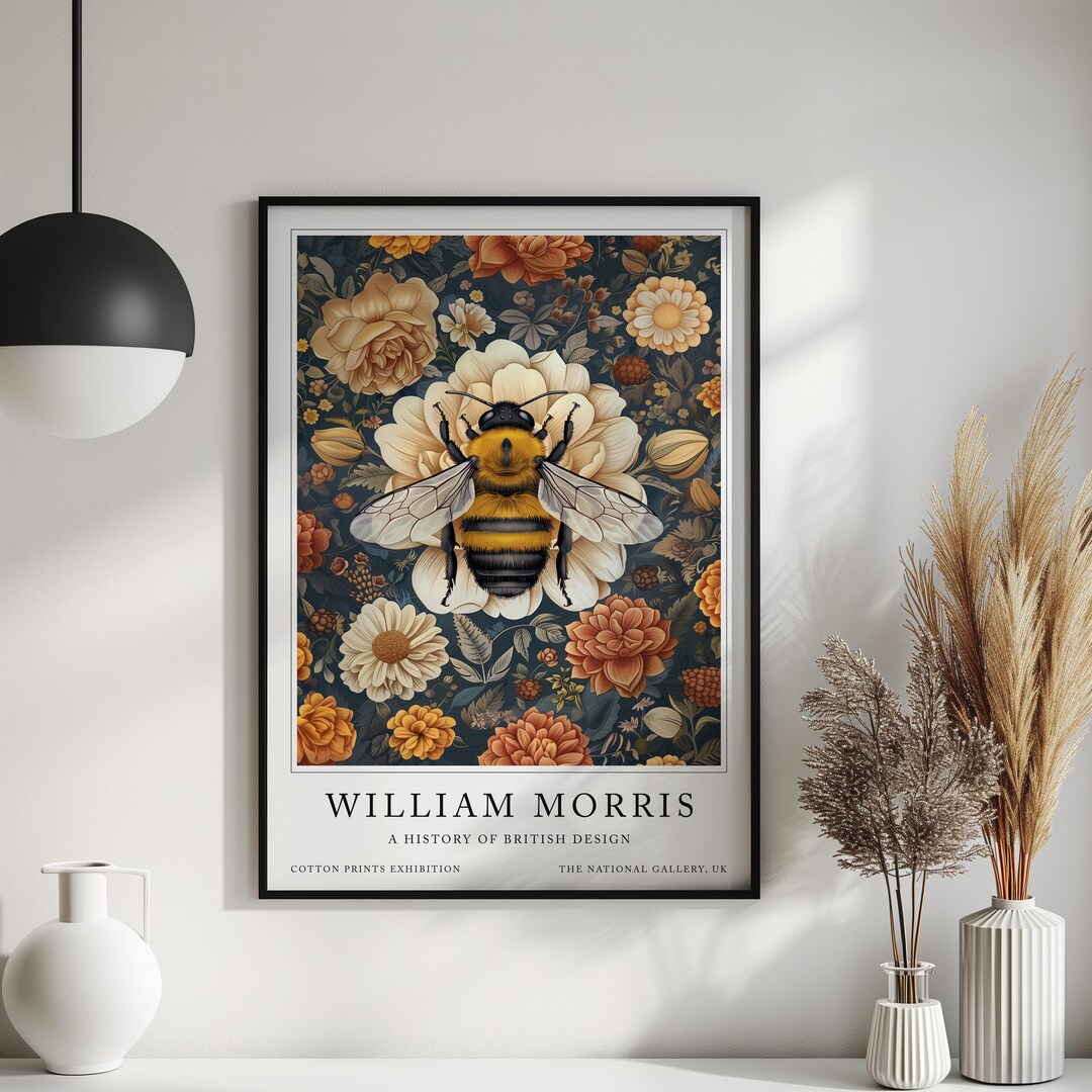 Vintage Bee Poster, William Morris Print, Botanical Print, William ...