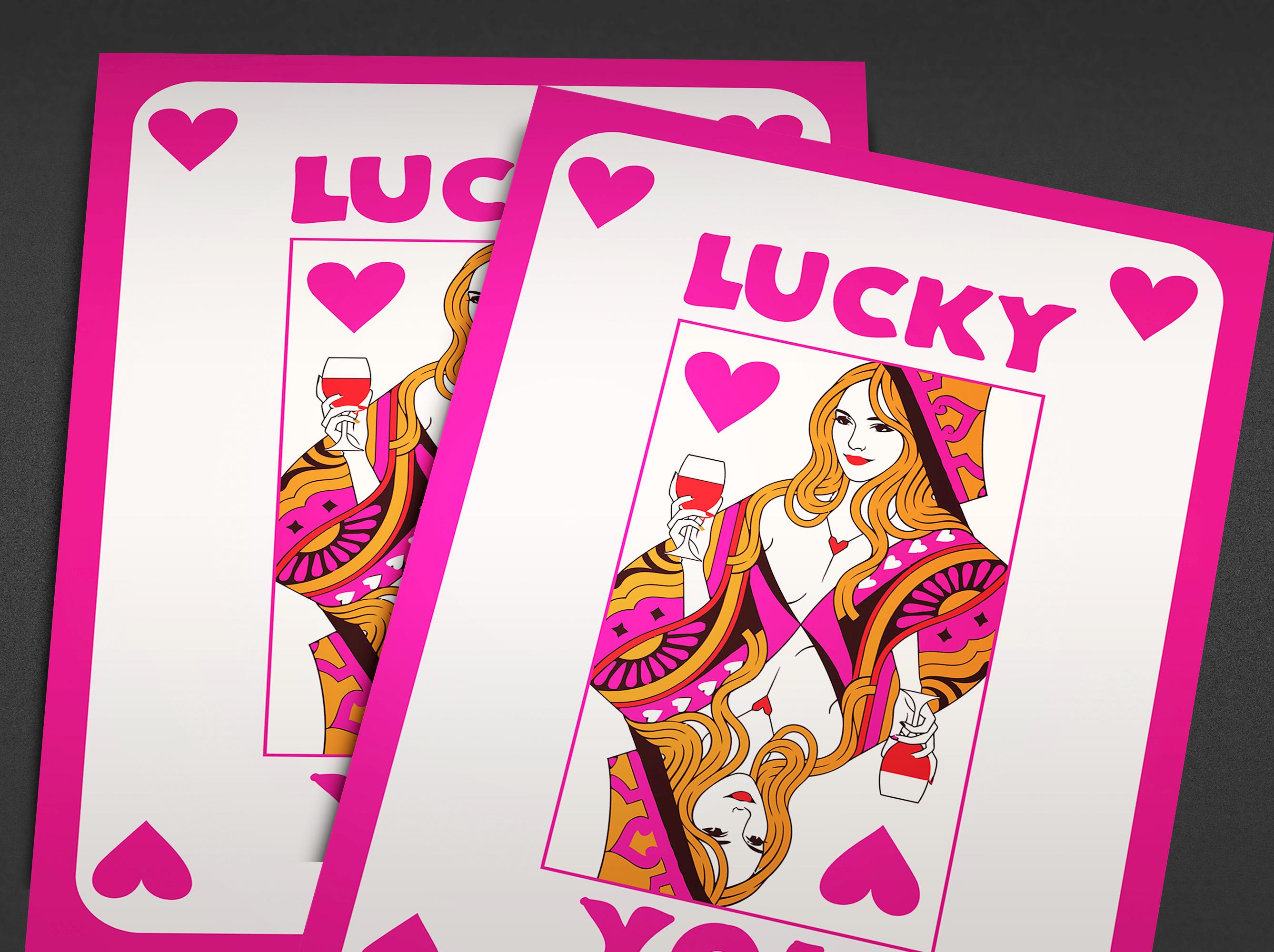 Lucky You Prints, Trendy Art Prints, Lucky You Print Set, Retro Wall ...