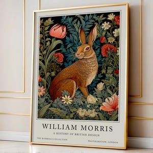 William Morris Hare, William Morris Rabbit Print, Art Nouveau Print ...