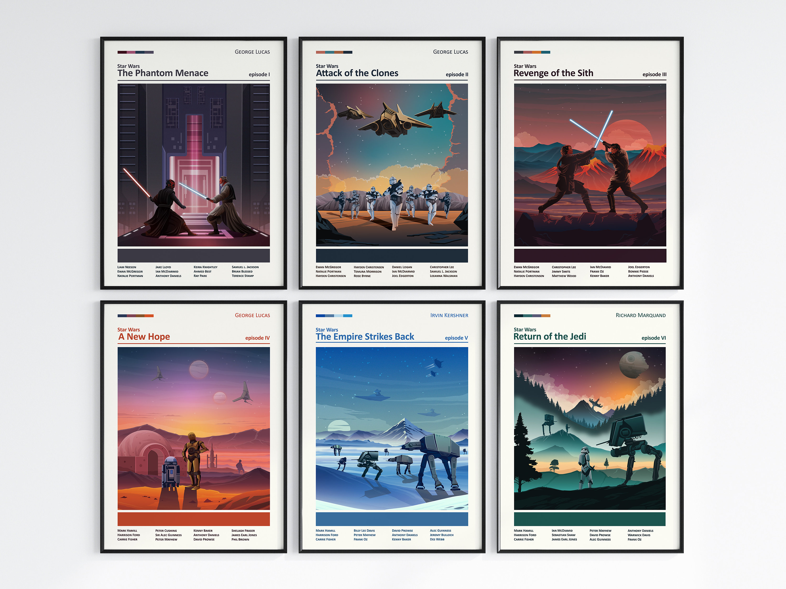 Star Wars Poster, Star Wars Trilogy, Minimal Movie Poster, Movie Poster ...