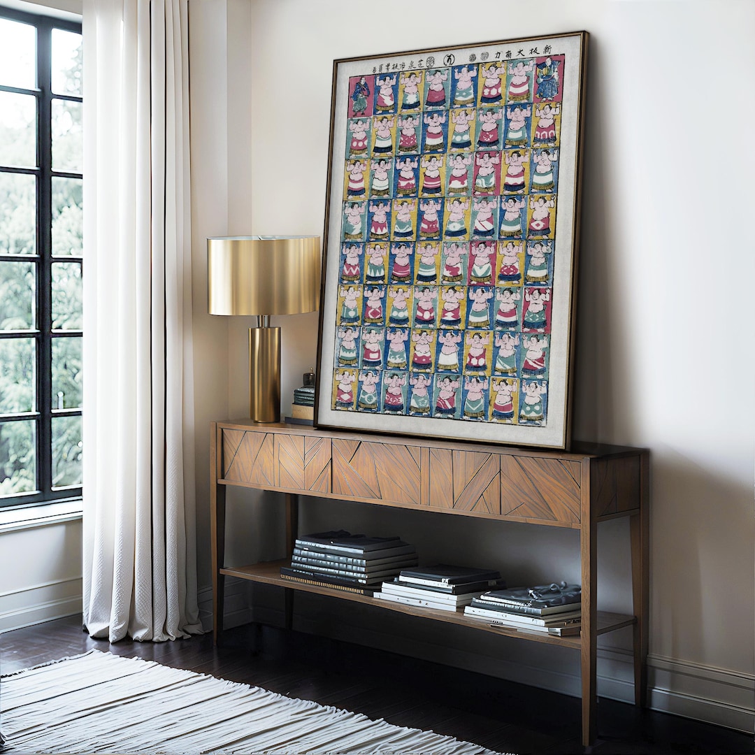 Japanese Sumo Print, Sumo Wrestlers Print, Japanese Vintage Art, Sumo ...