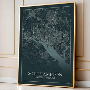 Southampton Map Print, Custom City Map, Housewarming Gift, Travel Lover ...
