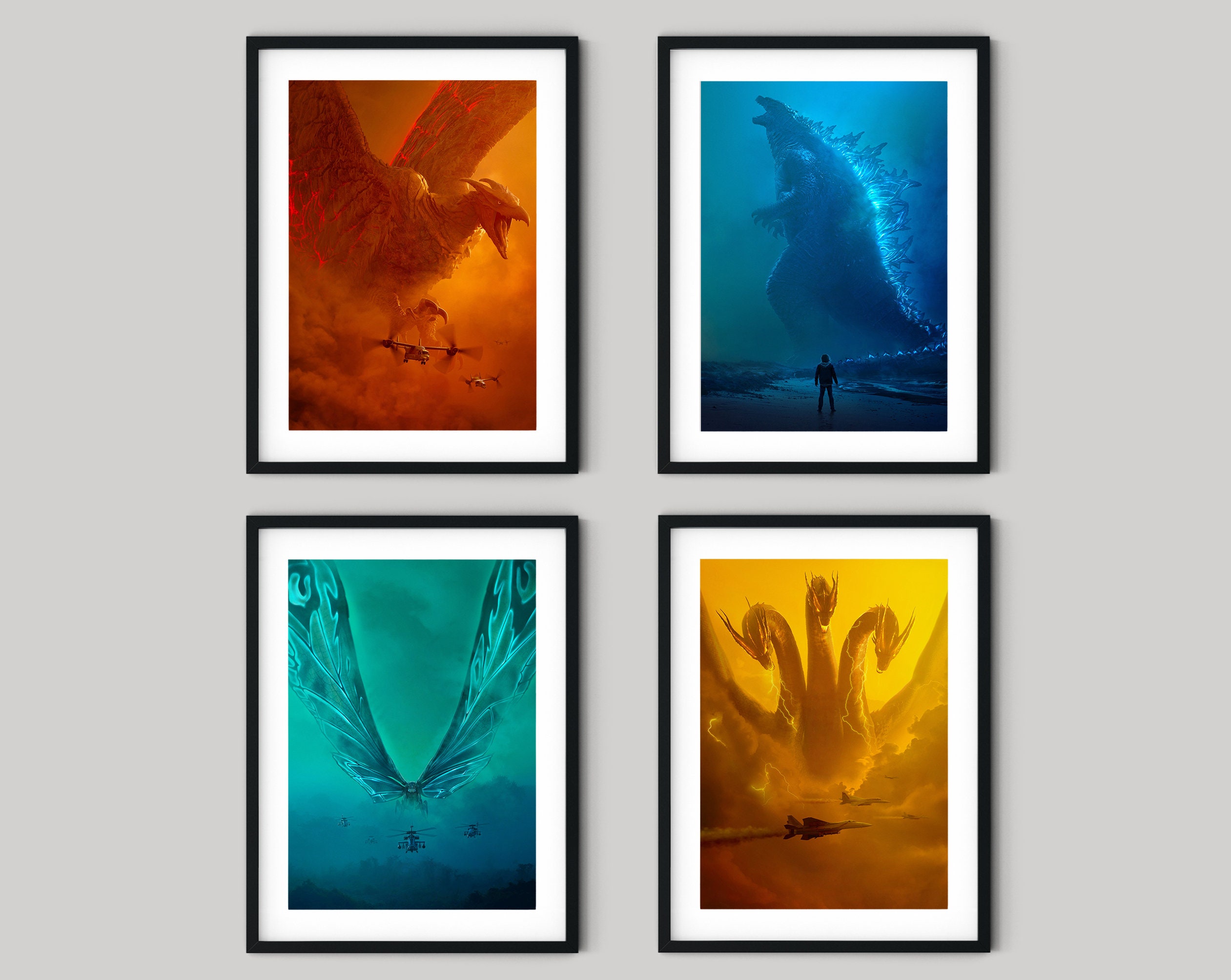 Monsterverse Posters Kong Godzilla Mothra Ghidorah Skull - Etsy UK