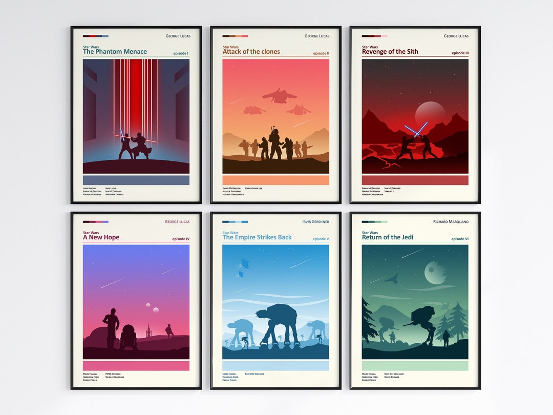 Star Wars Posters Star Wars Trilogy Minimal Movie Poster - Etsy
