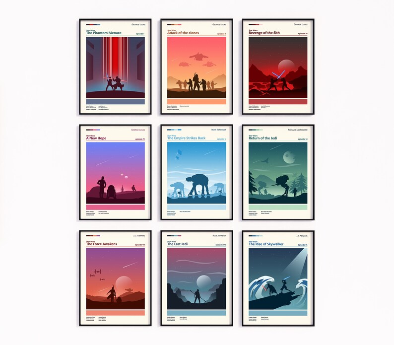 Star Wars Posters Star Wars Trilogy Minimal Movie Poster - Etsy