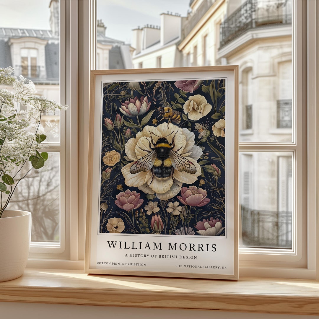 William Morris Bee Poster, Art Nouveau Print, Botanical Wall Art ...