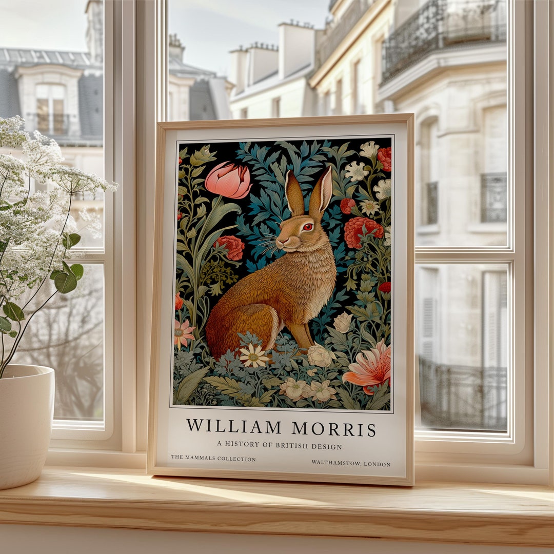 William Morris Hare, William Morris Rabbit Print, Art Nouveau Print ...