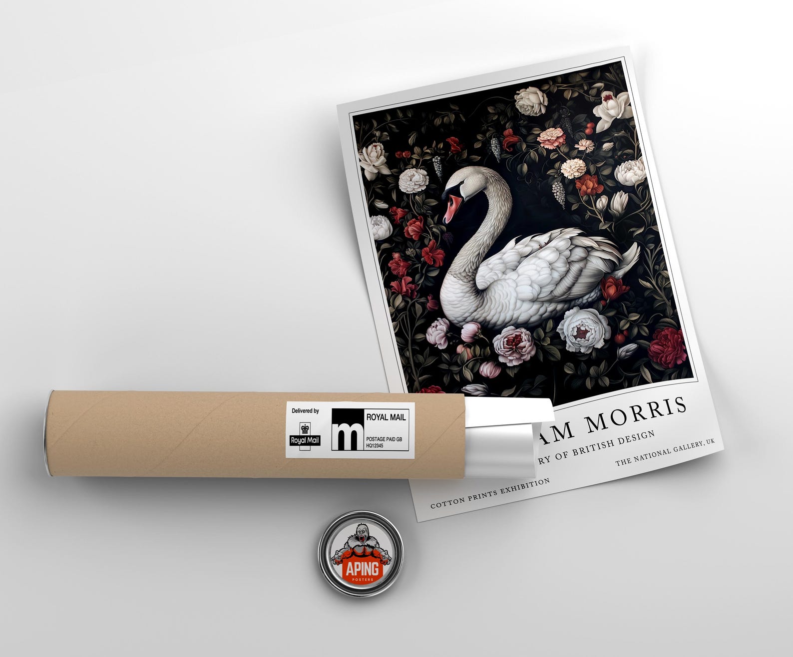 William Morris Swan, William Morris Print, Textile Print, Gift for Her ...