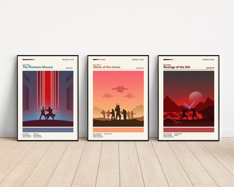 Star Wars Posters Star Wars Trilogy Minimal Movie Poster - Etsy