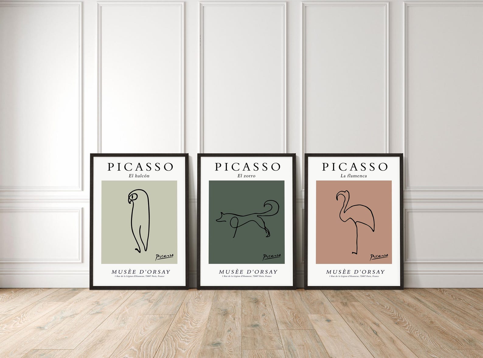 Picasso Line Art Colour Posters, Modern Minimalist Wall Art, Abstract ...