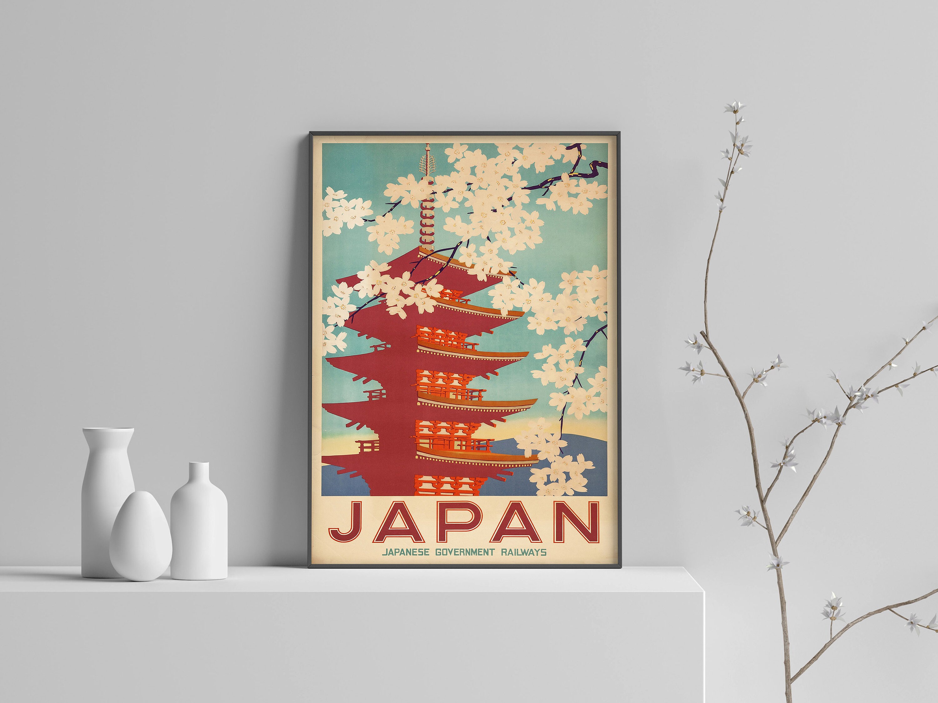 Japan Vintage Travel Poster Retro Travel Poster Travel - Etsy