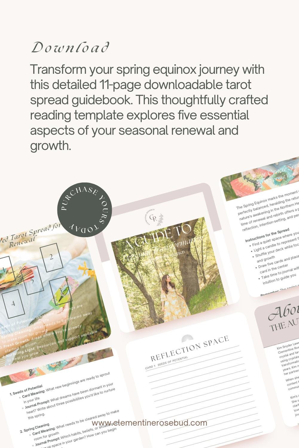 Spring Equinox Tarot Spread - Digital Download - Etsy