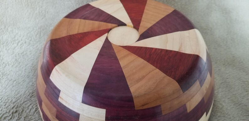 Hand Turned Segmented Wood Bowl - Etsy