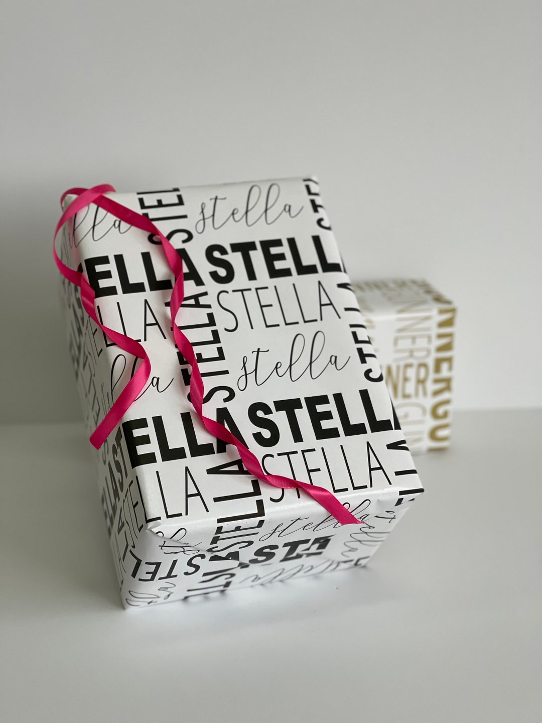 Custom Name, Personalized Wrapping Paper in Your Choice of Color - Etsy