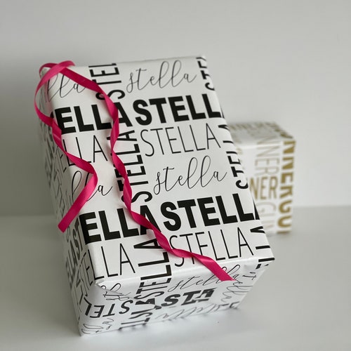 Custom Name Personalized Wrapping Paper Customizable Holiday - Etsy