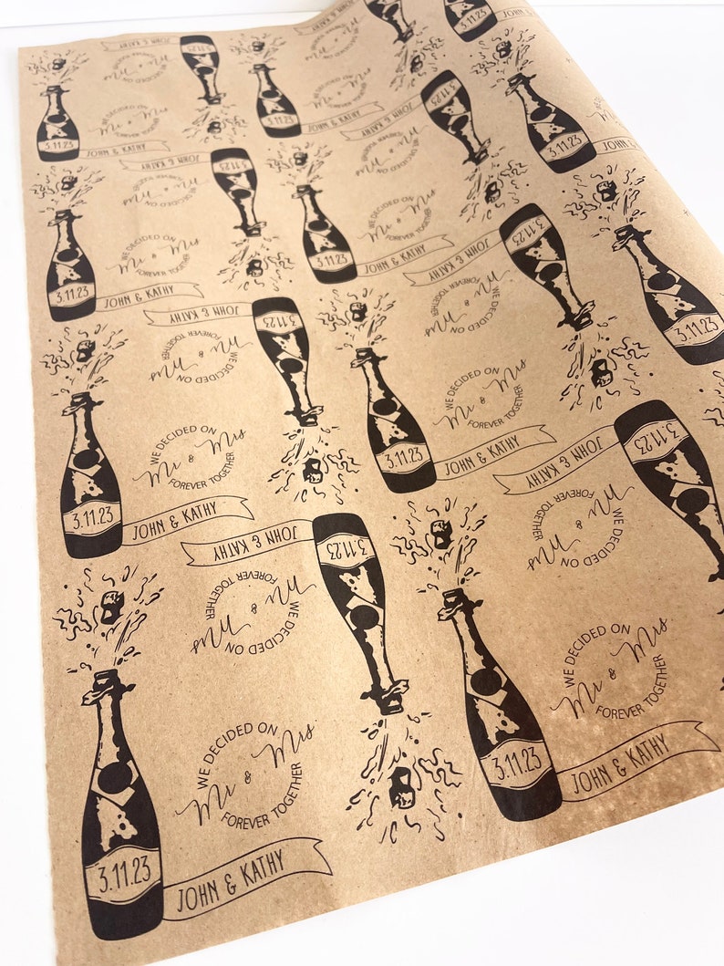 Champagne Toast Engagement Themed Table Cover, Personalized With Your ...