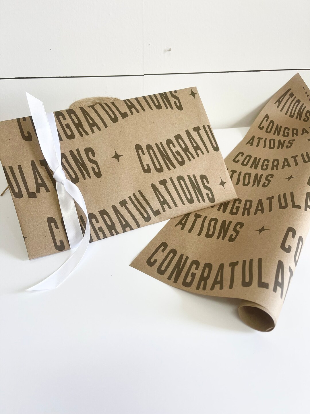 Congratulations | Natural Brown Paper - Etsy