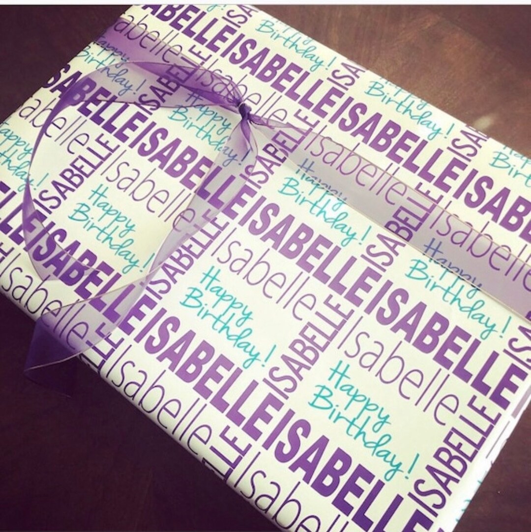 Custom Happy Birthday, Personalized Wrapping Paper - Etsy