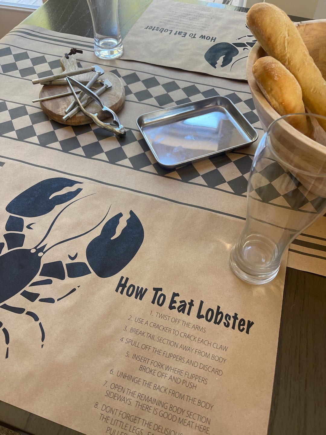 Lobster, How to Eat Lobsters | Paper Placemats Set of 25 - Etsy