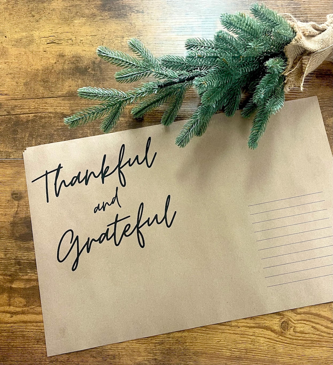Thankful Grateful | Paper Placemats Set of 25 - Etsy