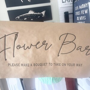 Kraft Paper Banner for a Flower Bar - Etsy