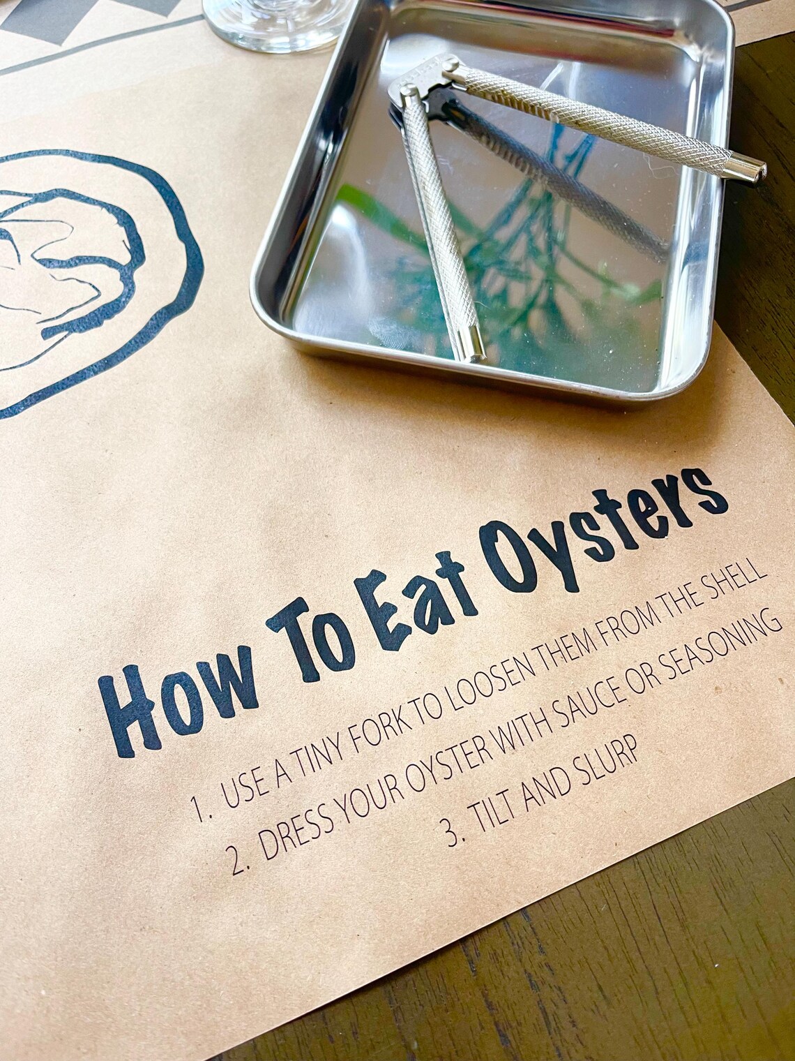 Oysters | Paper Placemats Set of 25 - Etsy