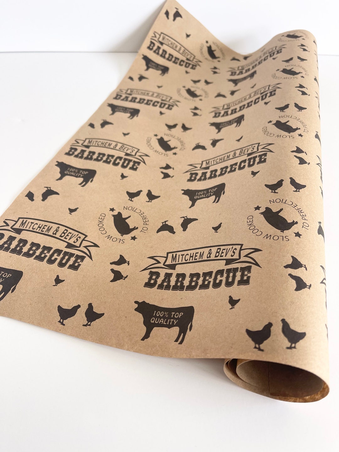 Barbecue Party Table Runner, Personalized With Your Name or Logo - Etsy