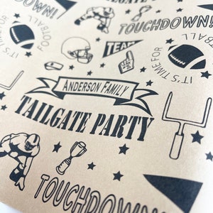 Football Team Party Table Runner, Personalized With Your Name or Team ...