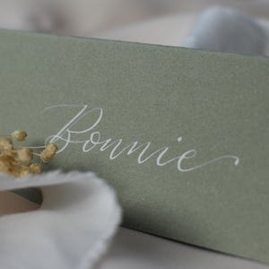 Wedding Place Card, Handwritten Calligraphy Place Name, Wedding Guest ...