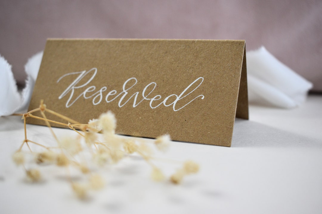 Mini Reserved Seating Cards, Wedding Signs, Reserved for Signs ...