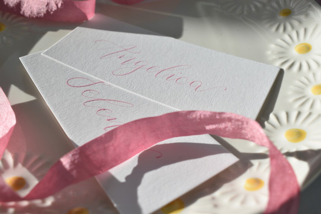 Wedding Place Name Cards, Handwritten Calligraphy Place Cards, Wedding ...