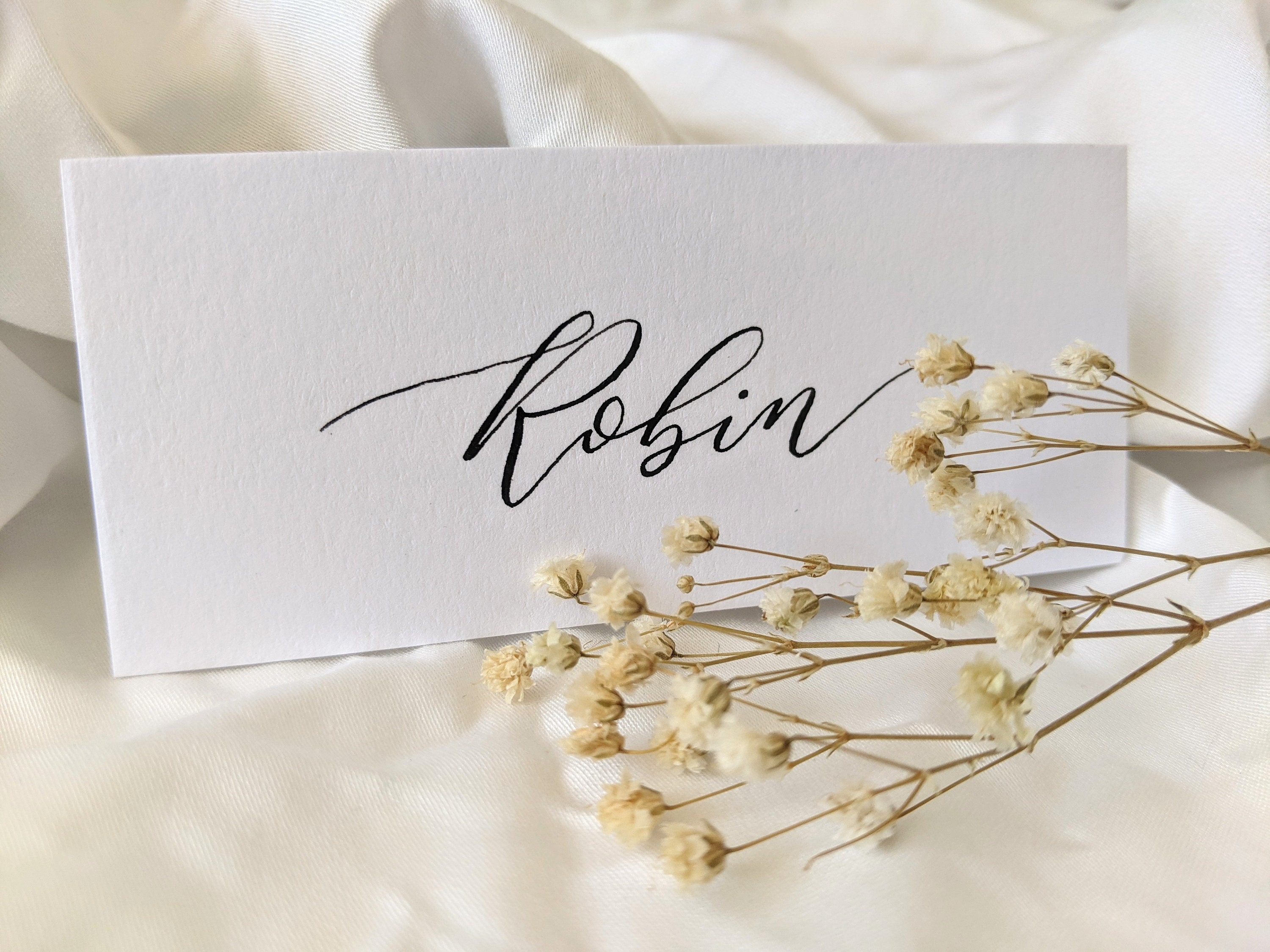 Wedding Place Name Cards Handwritten Calligraphy Place Cards - Etsy UK