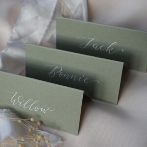 Wedding Place Card, Handwritten Calligraphy Place Name, Wedding Guest ...