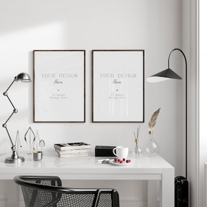 Interior Office / Work Place Room Mock up Frames - High Quality 2 Wall ...