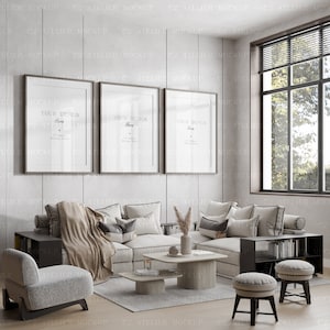 Frame Mockup in Home Interior | High Quality Wall 3 Frame Mock Ups ...
