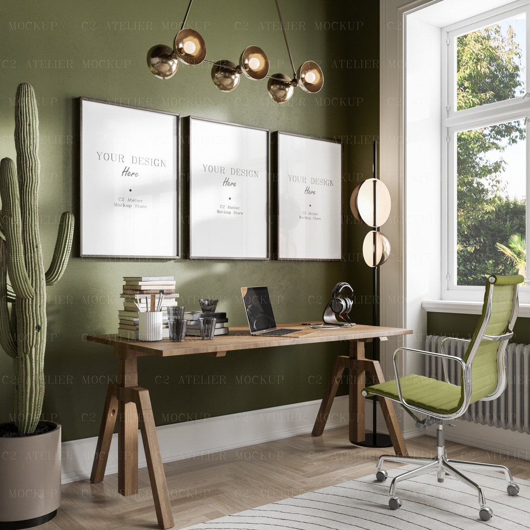 Work Place / Interior Office Room Mock up Frames - High Quality 3 Wall ...