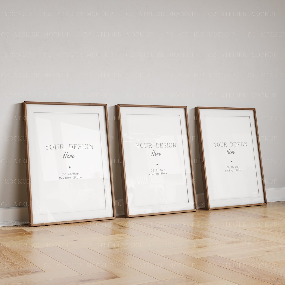 3 Mock up Frames, High Quality Wall Mock Up, Close up Frame on the ...