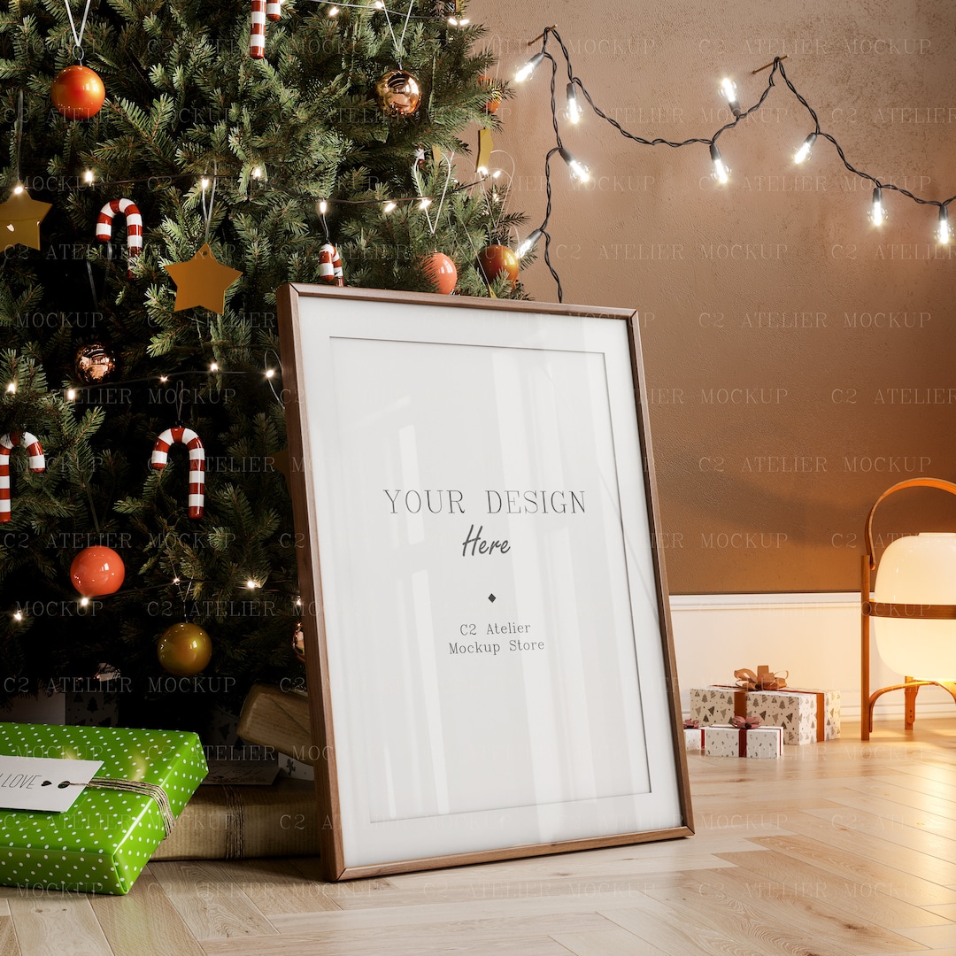 Christmas Holiday Mock up Frame - High Quality Mock up - Interior ...
