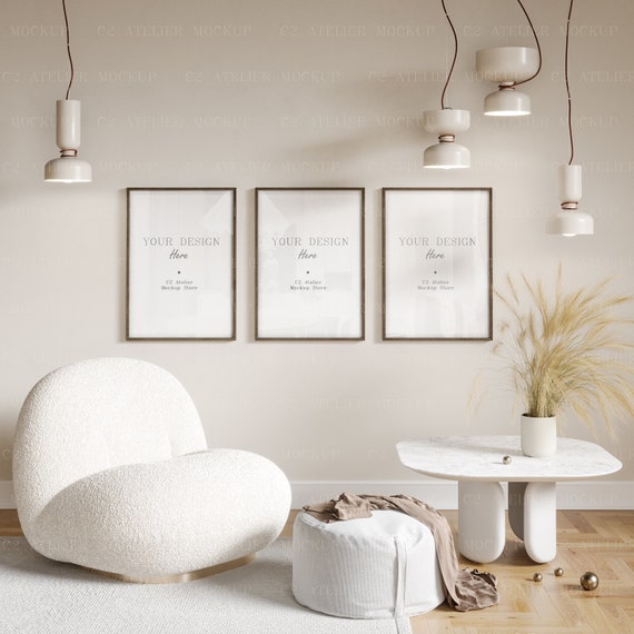 Mock up 3 Frame High Quality Wall Mock Up Interior Home Wall - Etsy
