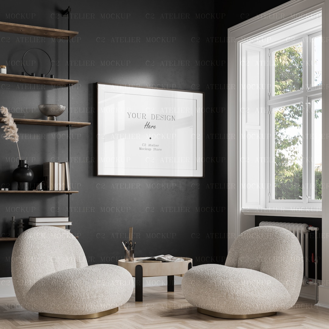 Horizontal Mock up Frames in Home Interior | High Quality Mock up in ...