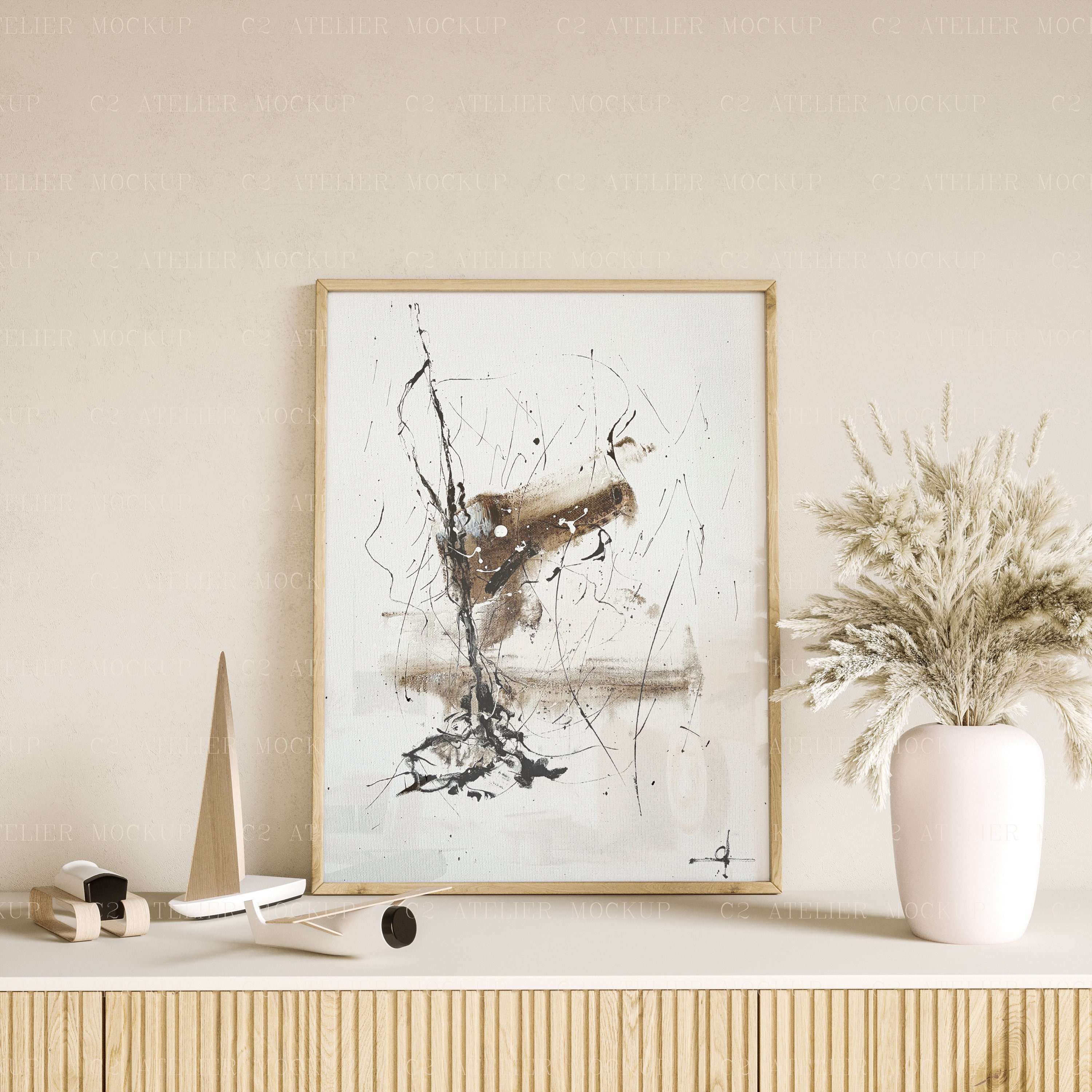 3x4 Interior Mockup Frame Close up Boho Wall Frames Styled - Etsy